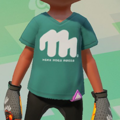 Green V-Neck Limited Tee - Inkipedia, the Splatoon wiki