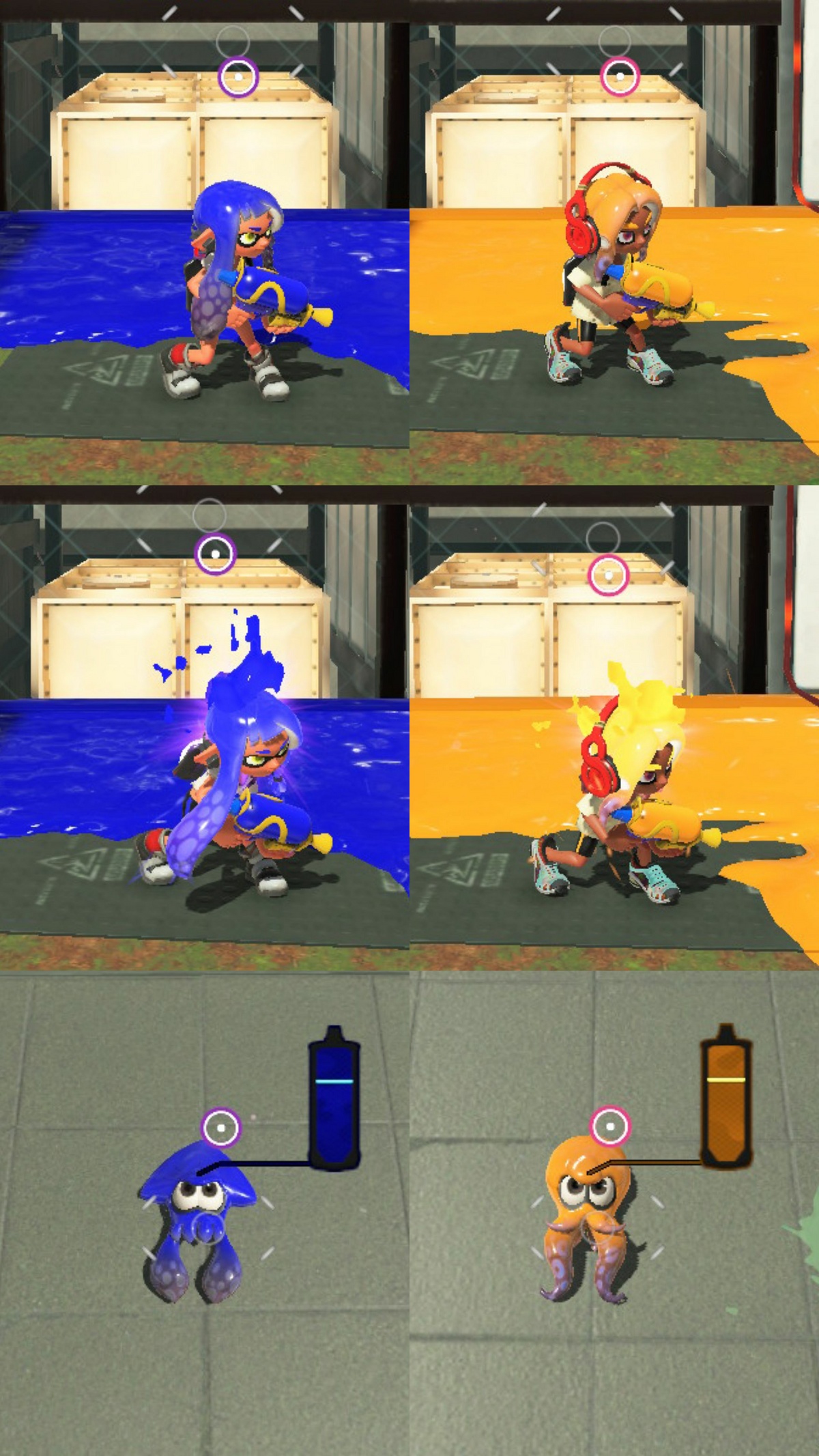 File:S3 Ink Blue Vs Yellow.jpg - Inkipedia, the Splatoon wiki