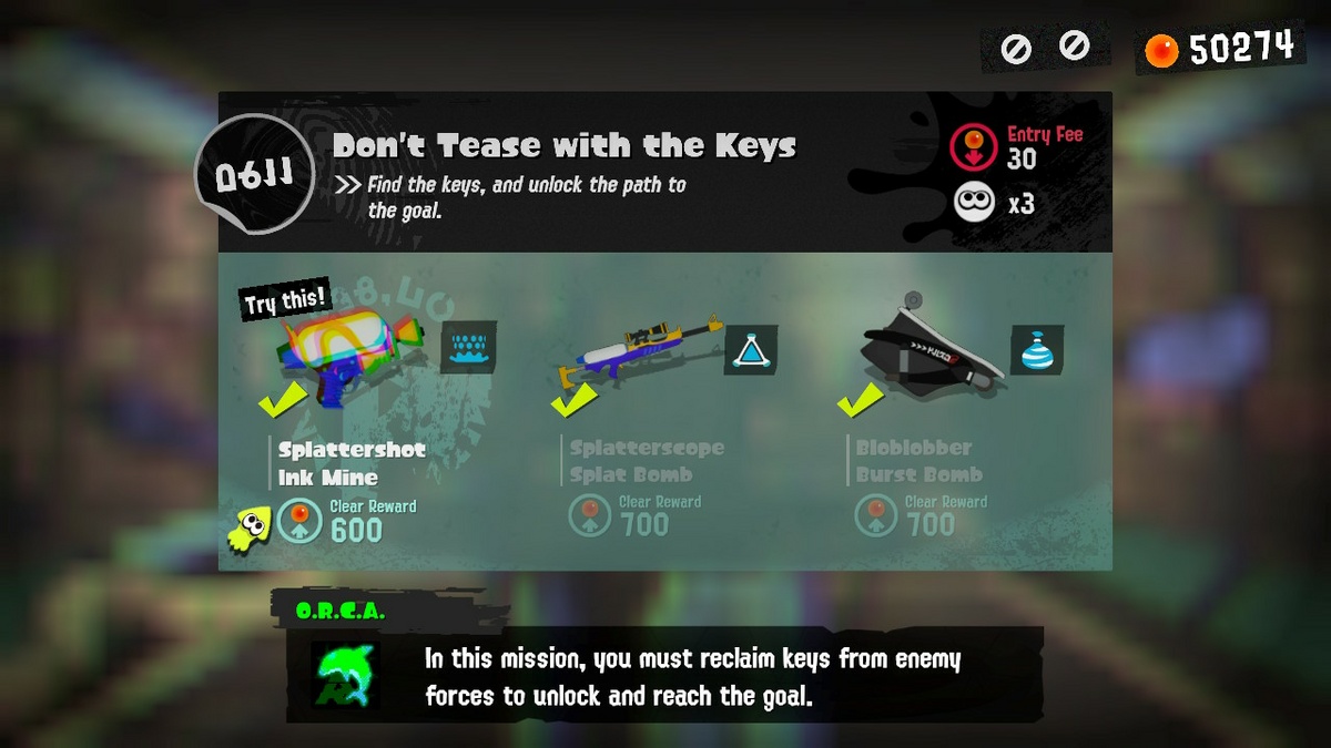 File:RotM Don't Tease with the Keys Weapon Select.jpg - Inkipedia, the ...