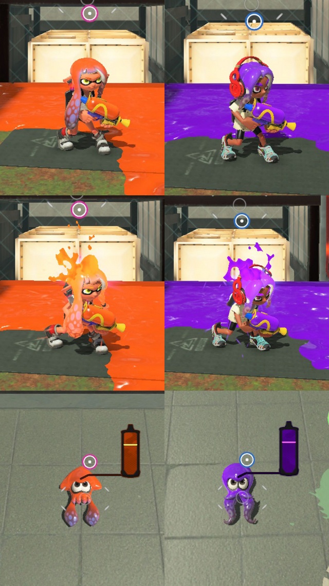 File:S3 Ink Orange Vs Purple.jpg - Inkipedia, the Splatoon wiki