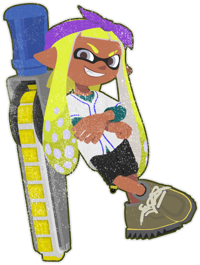 File:Splatoon Koshien 2023 Inkling with Splatana Stamper.png - Inkipedia, the Splatoon wiki