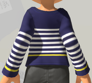 Navy Striped LS - Inkipedia, the Splatoon wiki