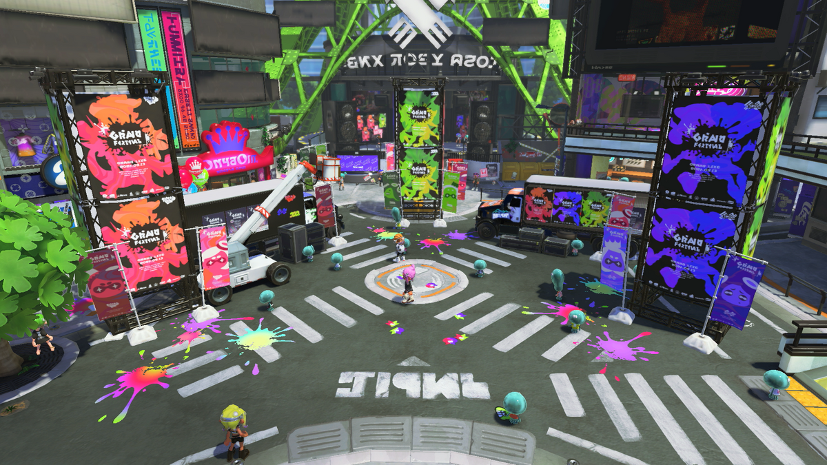 File:S3 Grand Festival Inkopolis Plaza decorations plaza center.png ...