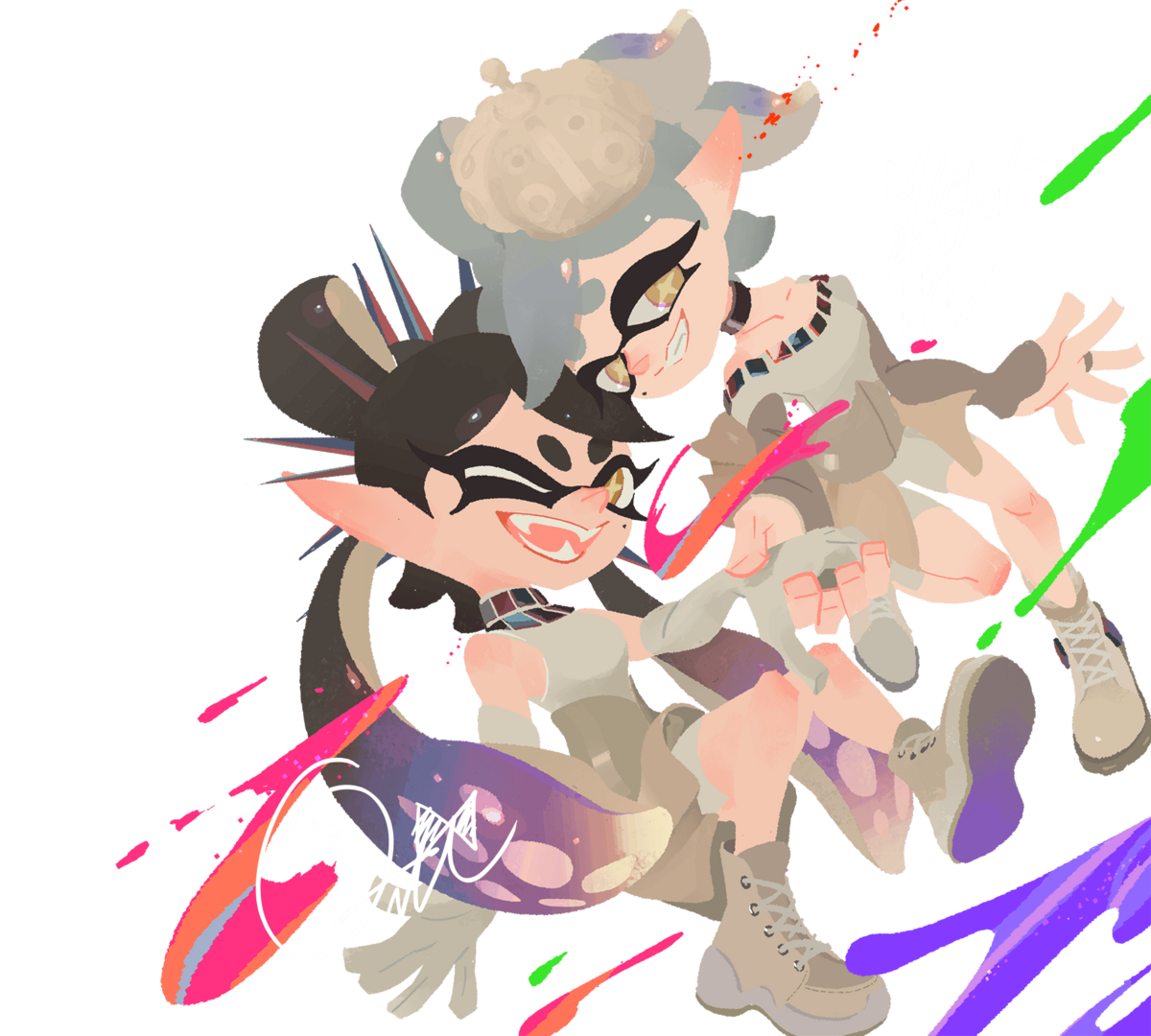 File:S3 Grand Festival Squid Sisters Artwork.png - Inkipedia, the Splatoon wiki