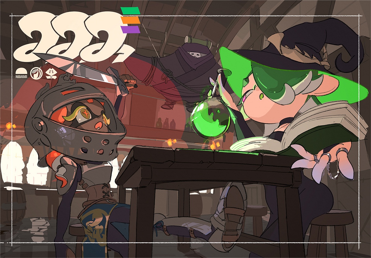 File:S3 Splatfest artwork Wizard vs Knight vs Ninja.jpg - Inkipedia, the Splatoon wiki