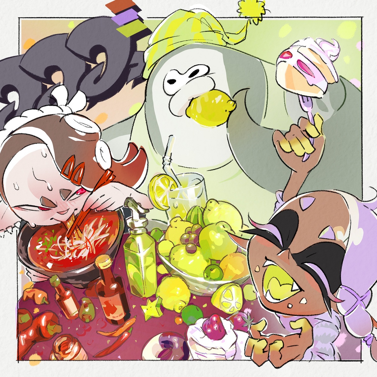 File:S3 Splatfest artwork Spicy vs Sweet vs Sour square.jpg - Inkipedia ...