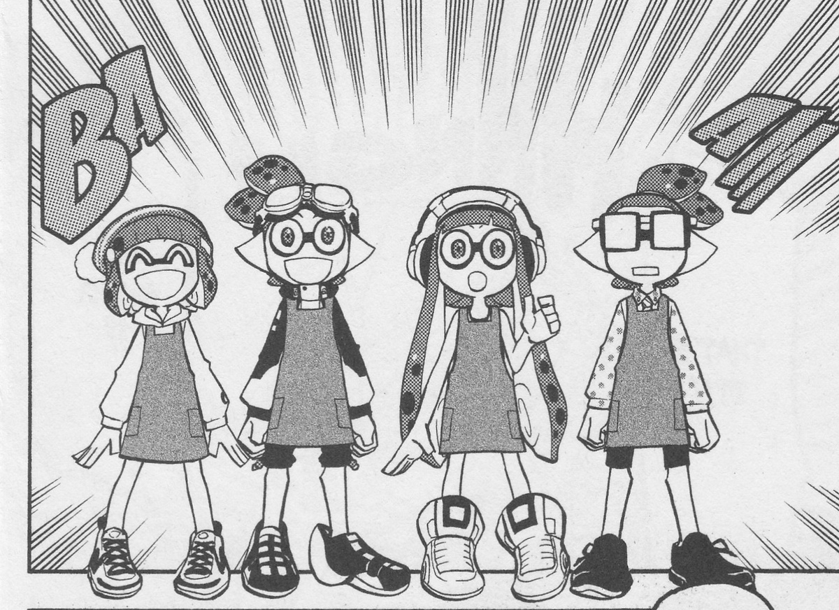 File:Chapter 15 Team Blue in Aprons.jpg - Inkipedia, the Splatoon wiki