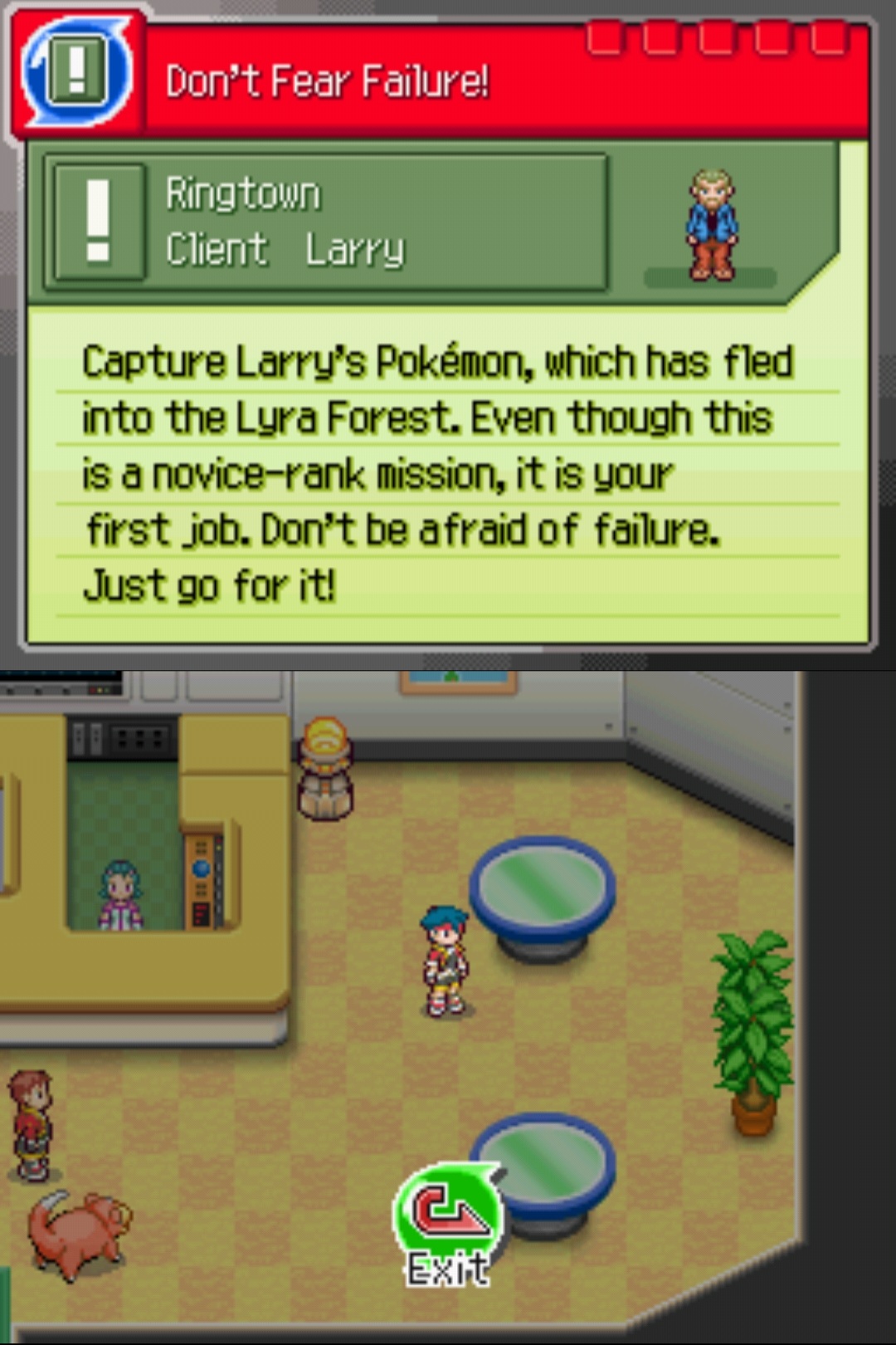 File:Pokemon Ranger Dont Fear Failure!.jpg — StrategyWiki | Strategy ...