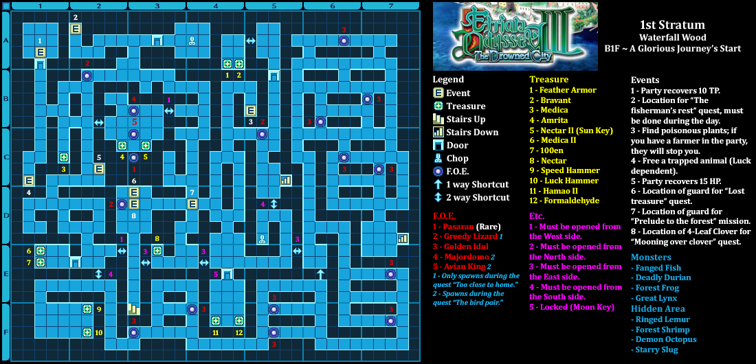File:Etrian Odyssey III The Drowned City b01F.png — StrategyWiki | Strategy guide and game ...