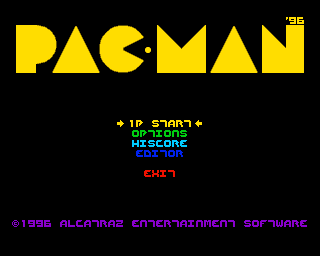 File:Pac-Man '96 title screen.png — StrategyWiki | Strategy guide and ...