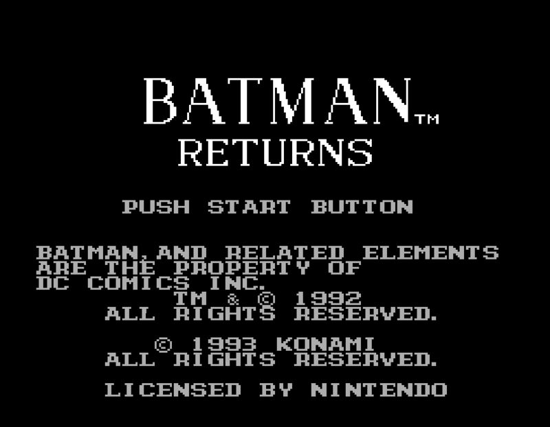 File:Batman Returns NES title screen.png — StrategyWiki | Strategy ...