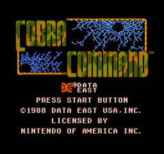 Cobra Command (NES) — StrategyWiki | Strategy guide and game reference wiki