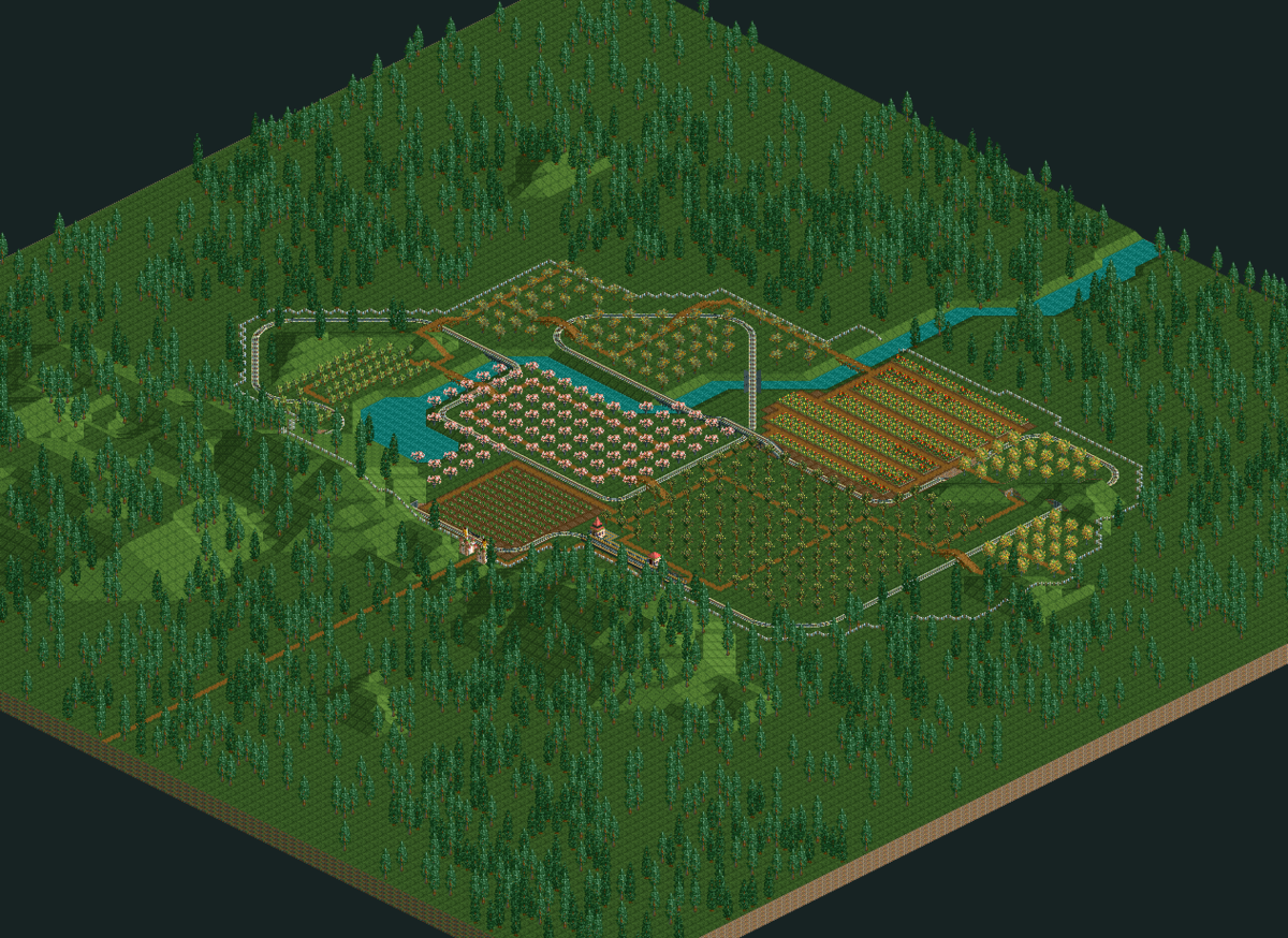 Rollercoaster Tycoon Corkscrew Follies Fruit Farm — Strategywiki