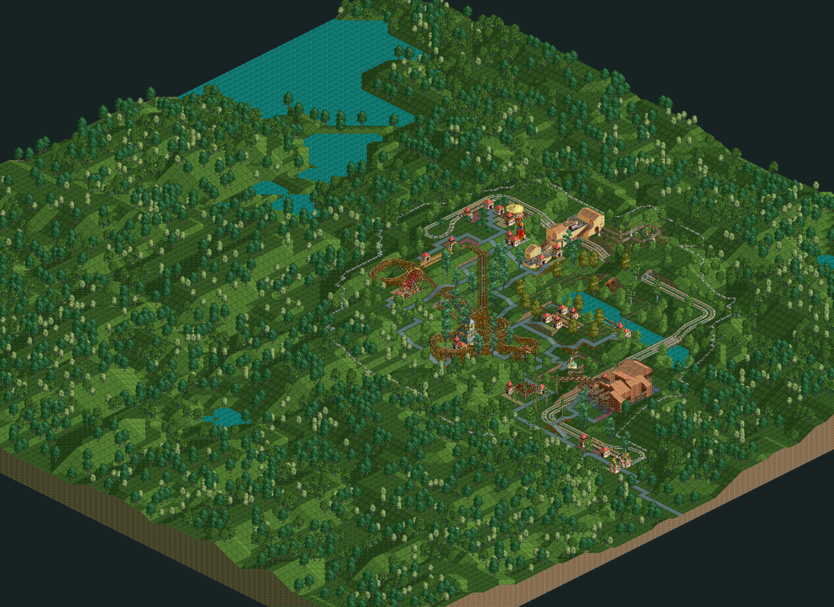 RollerCoaster Tycoon: Corkscrew Follies/Sprightly Park — StrategyWiki ...