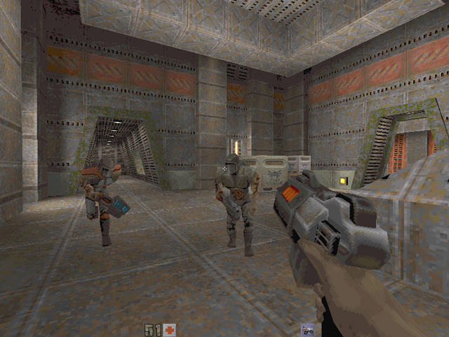 File:Quake II Outer Base Two Guards.png — StrategyWiki | Strategy guide ...