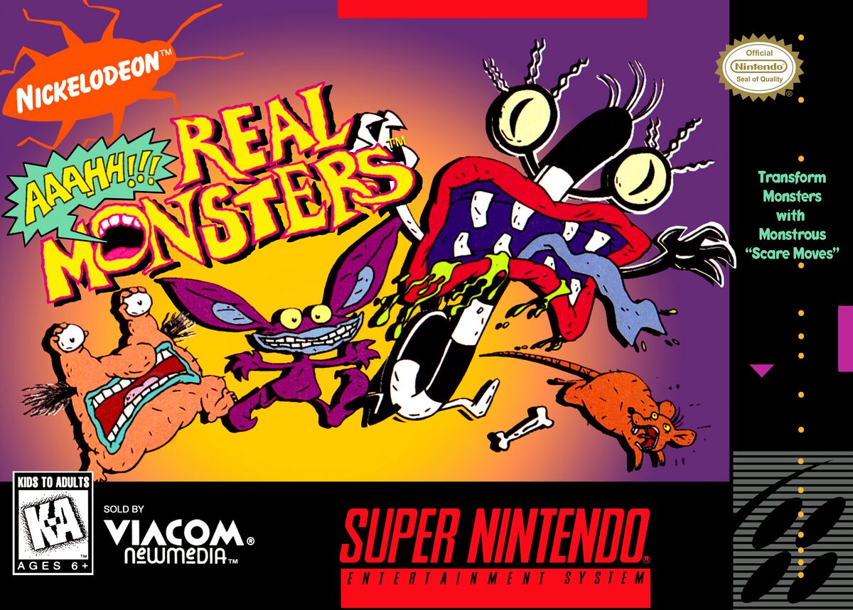 File:Aaahh!!! Real Monsters SNES cover.jpg — StrategyWiki | Strategy ...
