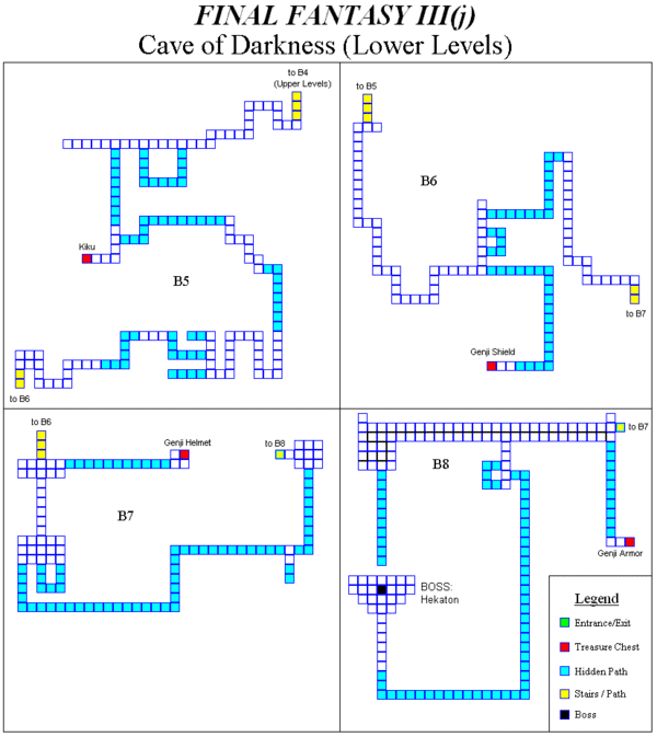 Final Fantasy III/Cave of Shadows — StrategyWiki | Strategy guide and ...