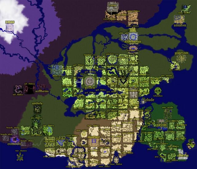 Ragnarok Online/World Map — StrategyWiki | Strategy guide and game ...