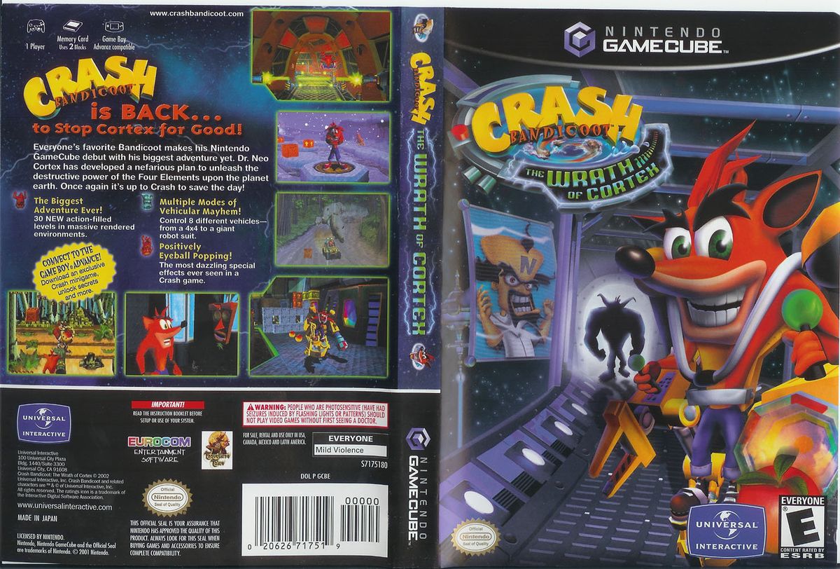 File:Crash Bandicoot WoC GC box.jpg — StrategyWiki | Strategy guide and ...
