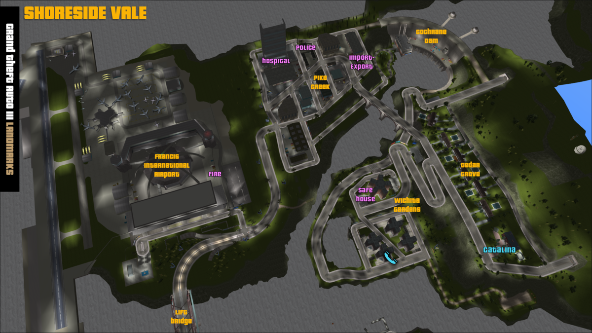 Grand Theft Auto III/Maps — StrategyWiki | Strategy guide and game ...