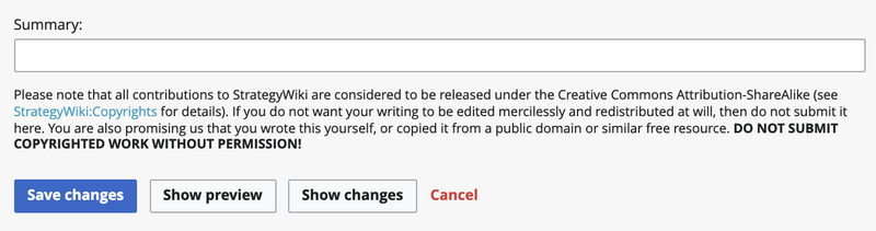 StrategyWiki:Guide/Preview and save — StrategyWiki | Strategy guide and ...