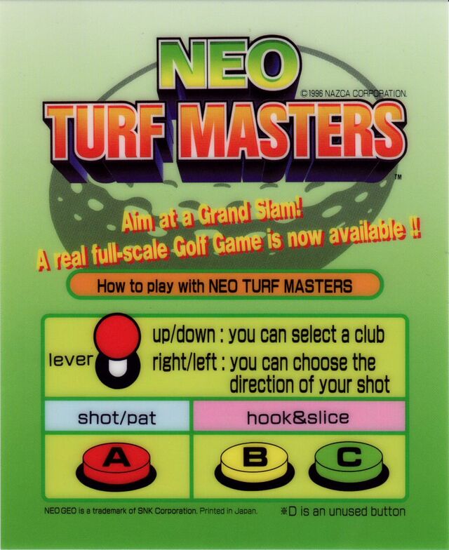 Neo Turf Masters/Controls — StrategyWiki | Strategy guide and game ...