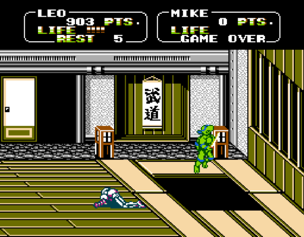 Teenage Mutant Ninja Turtles (arcade)/Scene 6: Let's defeat the enemy's ...