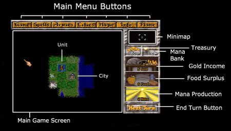 Master of Magic/Main screen — StrategyWiki | Strategy guide and game ...