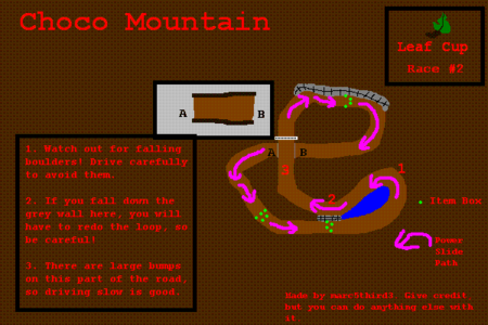 Mario Kart DS/N64 Choco Mountain — StrategyWiki | Strategy guide and ...