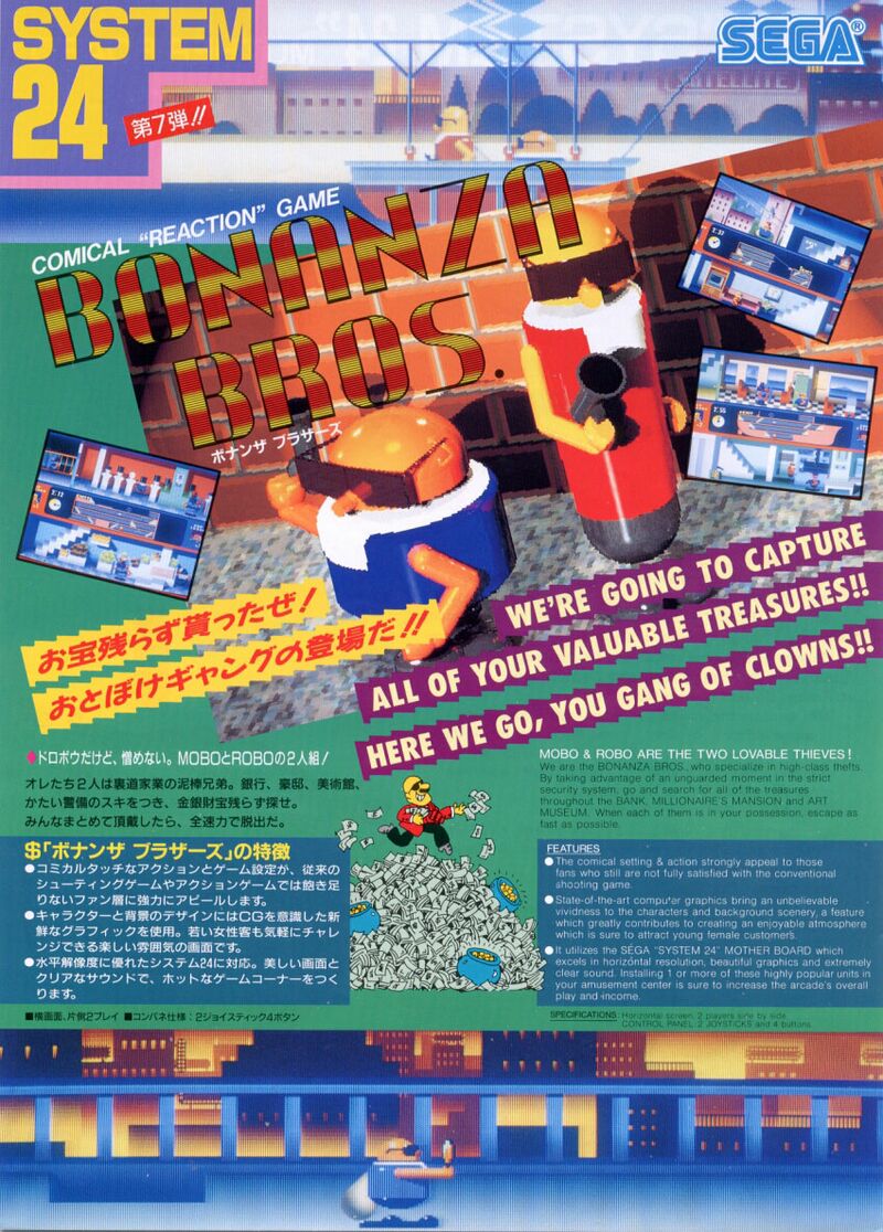 Bonanza Bros. — StrategyWiki | Strategy guide and game reference wiki