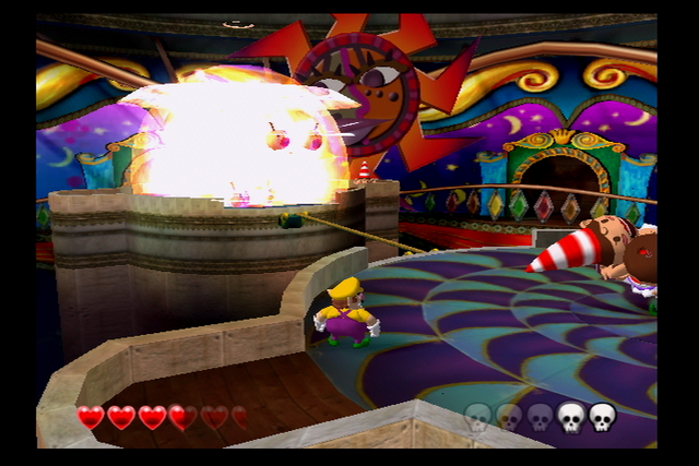 File:Wario World Wonky Circus Clown-a-Round Explosion.png ...