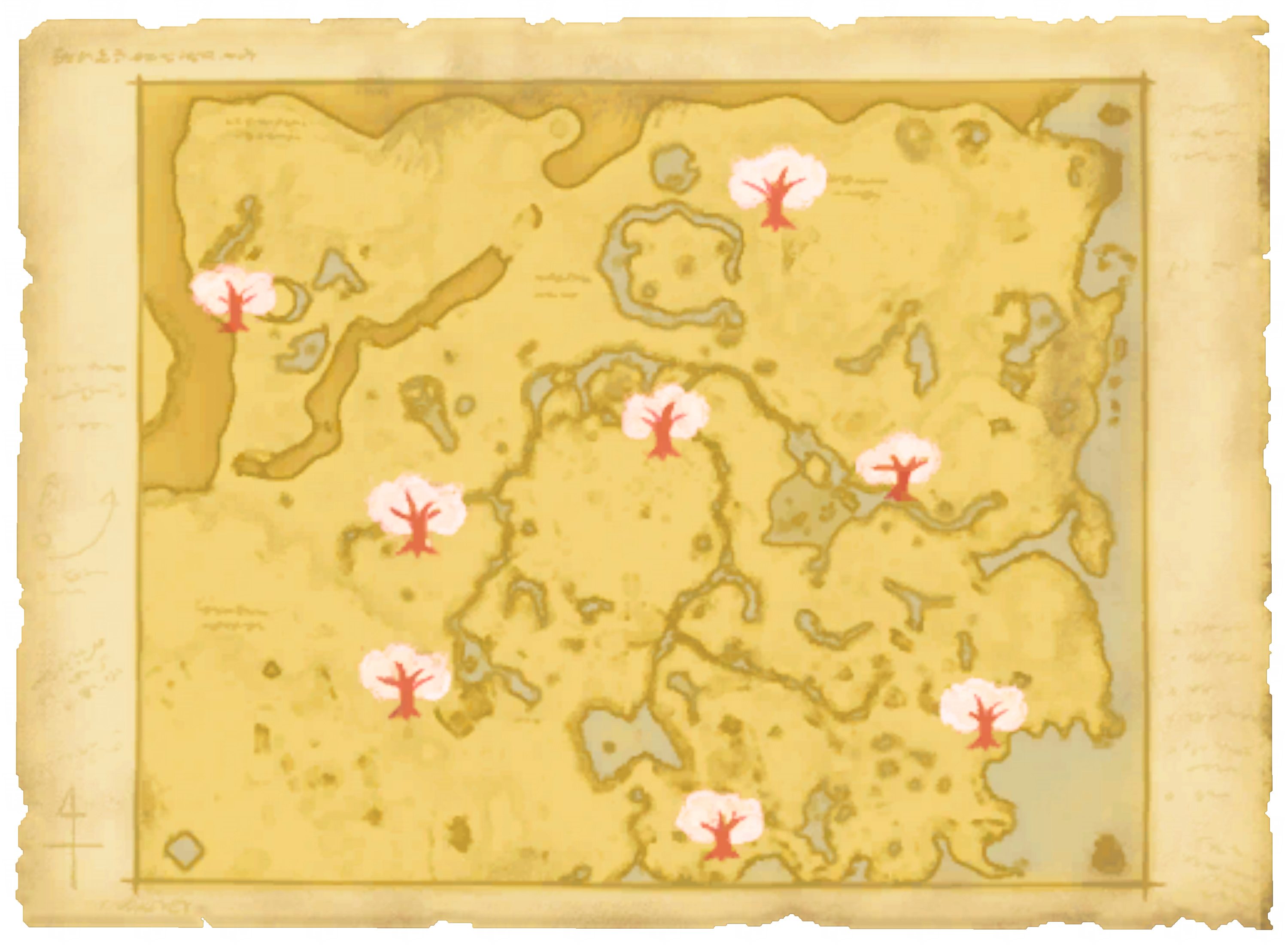 Map of Cherry-Blossom Trees - Zelda Wiki
