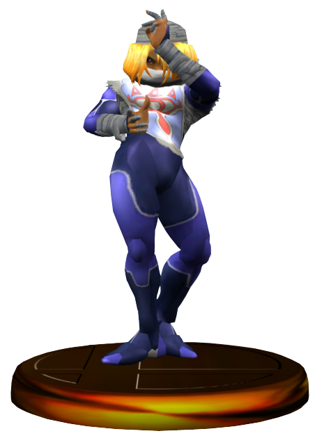 File:SSBM Sheik (Smash) Trophy Model.png - Zelda Wiki