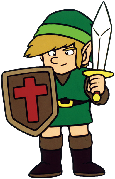 File:TLoZ Link Holding Sword and Shield Artwork 2.png - Zelda Wiki