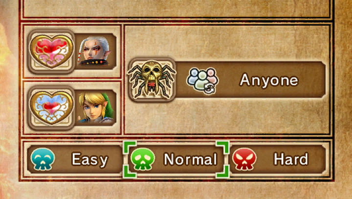 Select Scenario Screen - Zelda Wiki