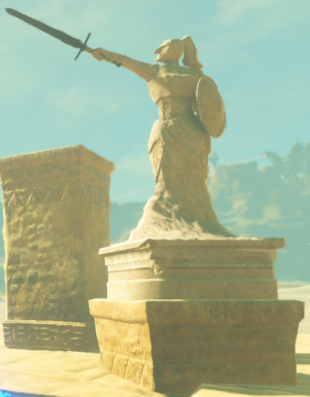 Swordswoman Statue - Zelda Wiki