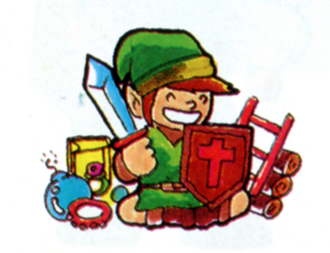File:TLoZ Link Surrounded by Treasures Artwork.png - Zelda Wiki
