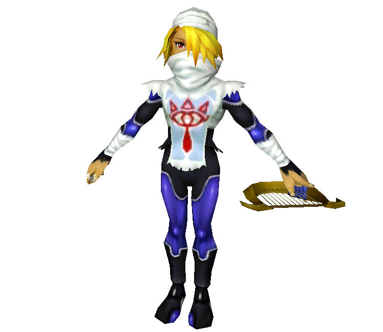 File:OoT3D Sheik Model.png - Zelda Wiki