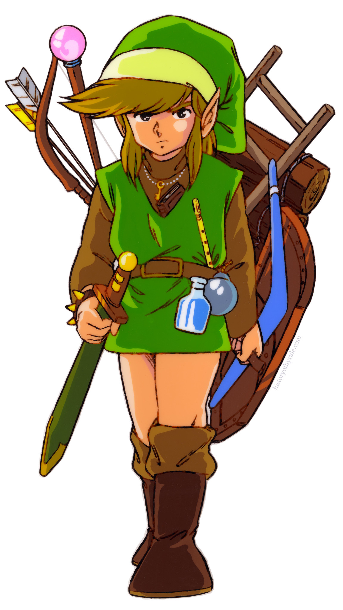 File:TLoZ Link Carrying Treasures Artwork.png - Zelda Wiki