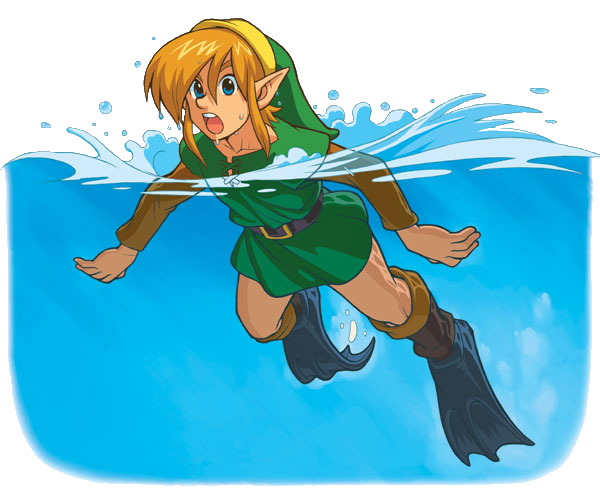 File:ALttP Link Swimming Artwork.png - Zelda Wiki