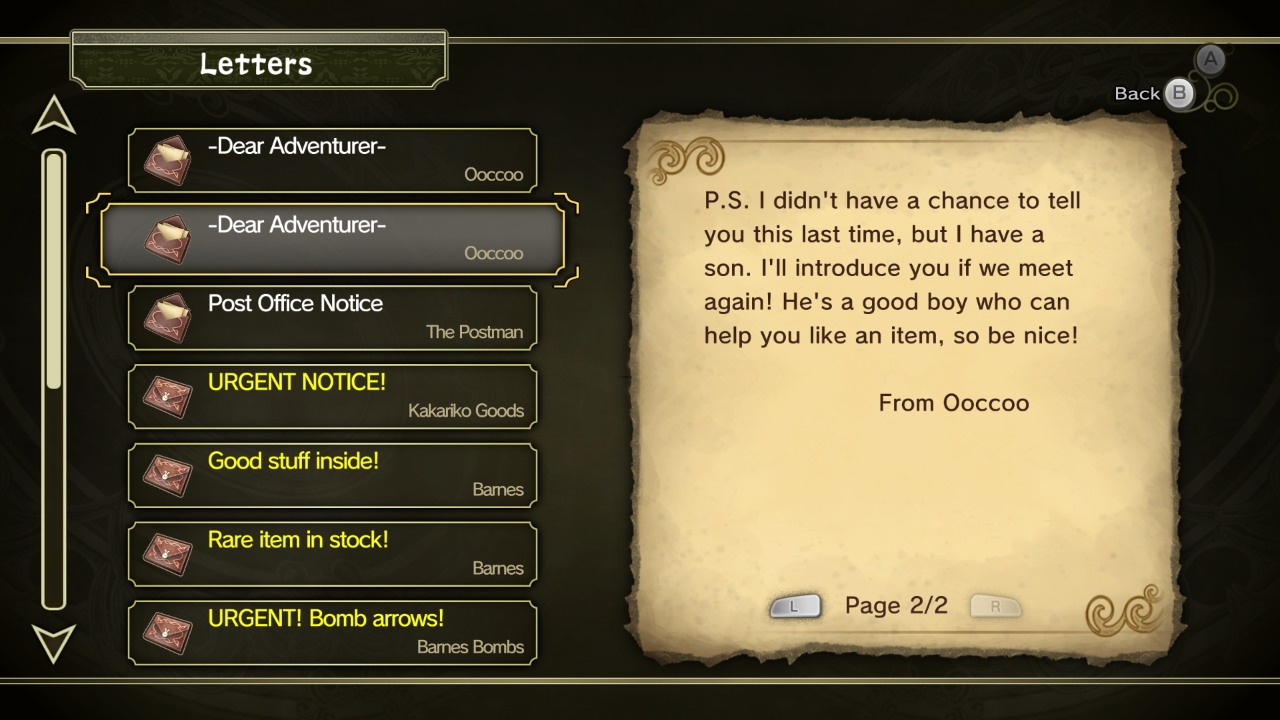 Letters - Zelda Wiki