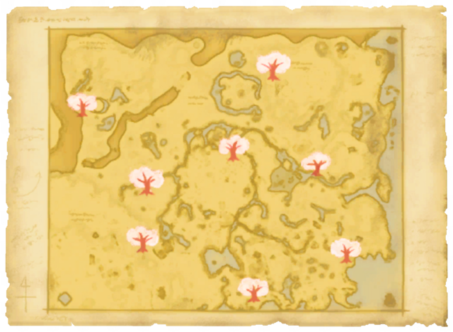 Map of Cherry-Blossom Trees - Zelda Wiki