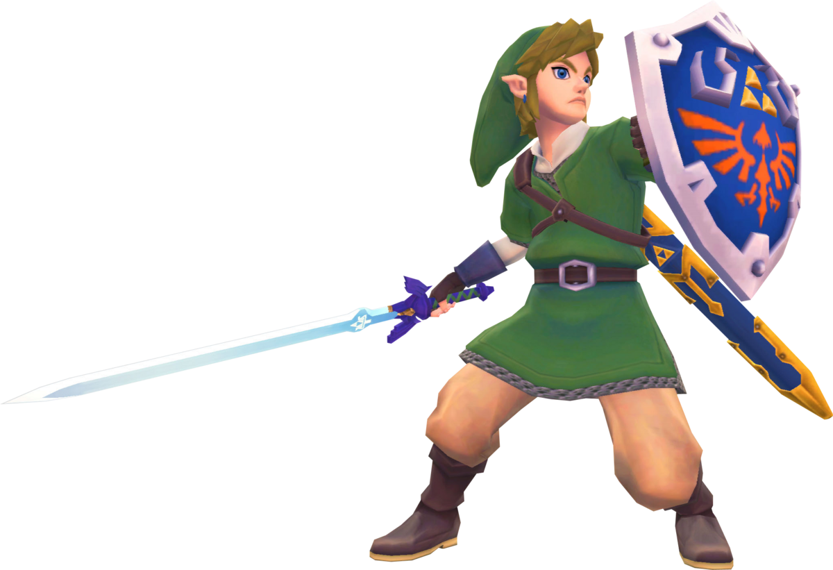 File:SS Link Hylian Shield Render.png - Zelda Wiki