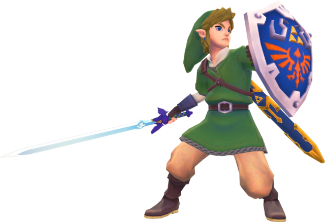 File:SS Link Hylian Shield Render.png - Zelda Wiki