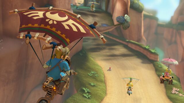 File:MK8D Link Using Paraglider.jpg - Zelda Wiki
