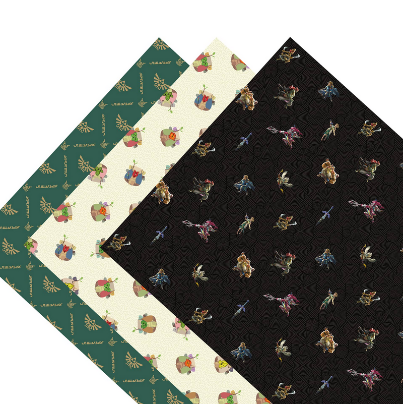 The Legend of Zelda: Tears of the Kingdom Wrapping Paper Set + Sticker ...