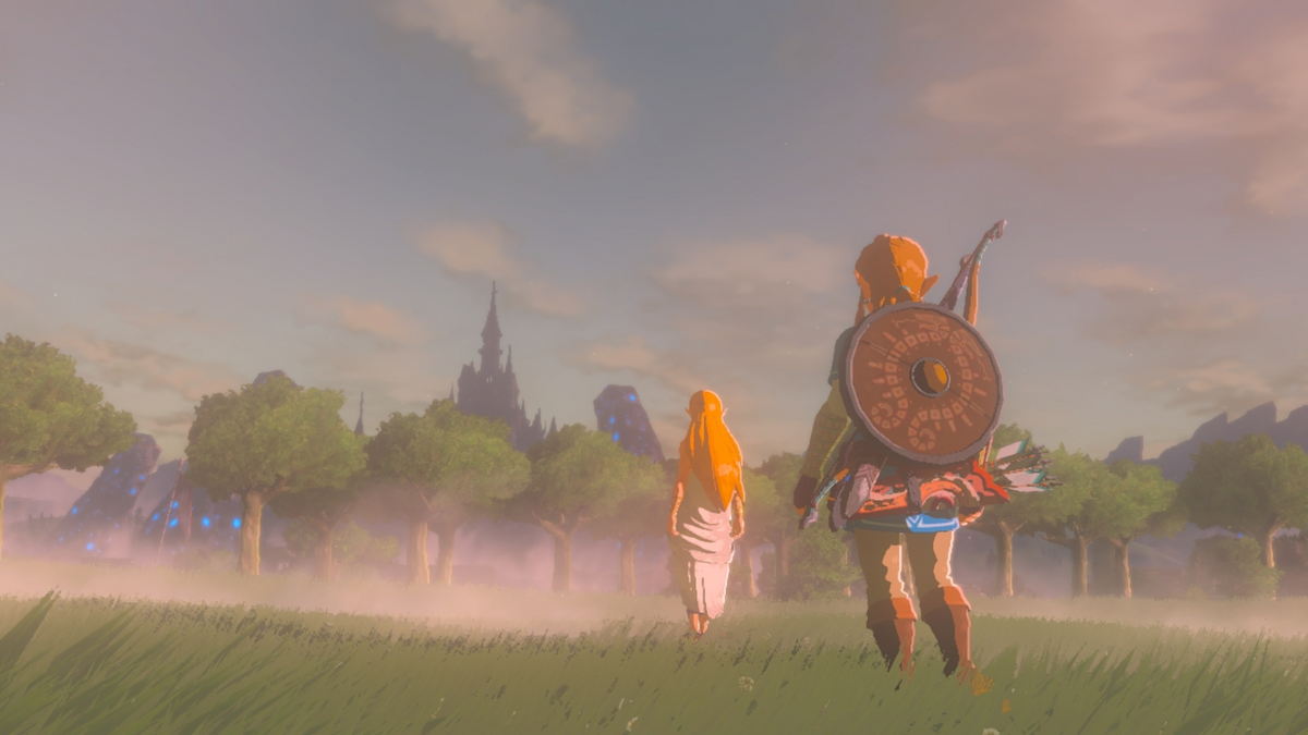 File:BotW Link Princess Zelda Reunion.png - Zelda Wiki