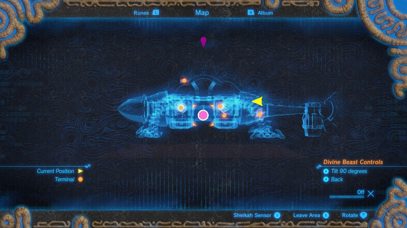 File:BotW Divine Beast Vah Rudania Map Side.png - Zelda Wiki
