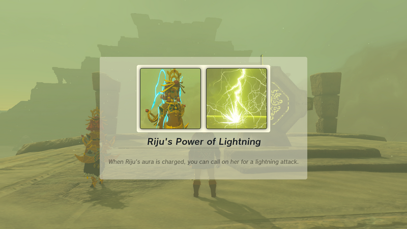 Riju's Power of Lightning - Zelda Wiki