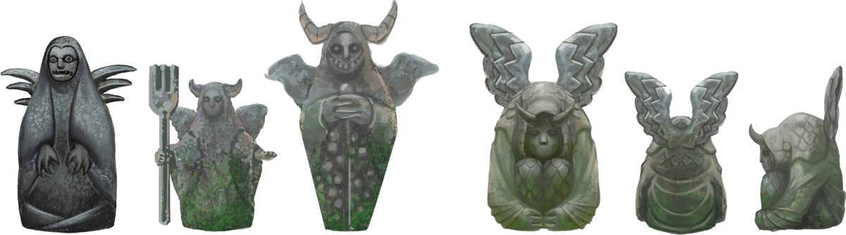 File:BotW Horned Statue Concept Art.png - Zelda Wiki